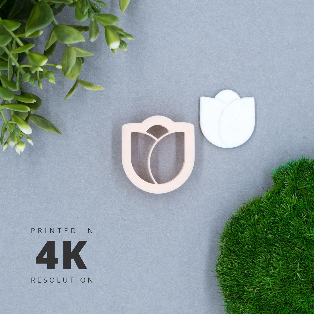 Polymer Clay Cutters, Tulip Clay Cutter for Earrings, Flower Clay ...