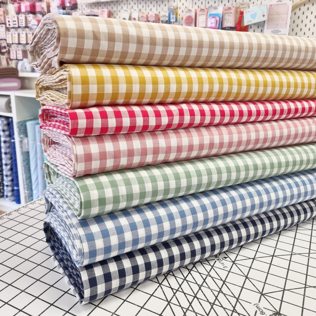 Small Cotton Gingham - 100% Cotton Fabric - Etsy UK