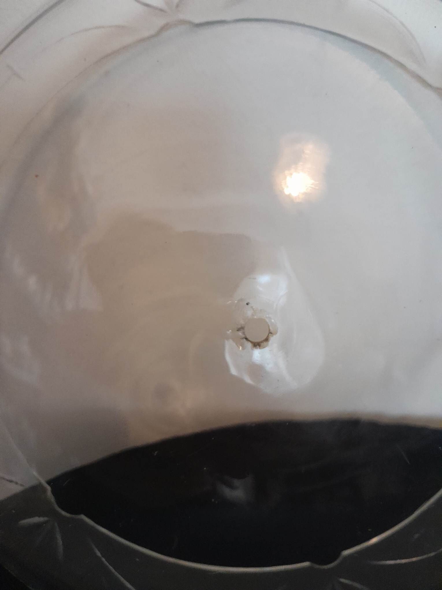 1940s Art Deco Etched Glass Wall Light Cover Replacement Hole Center ...