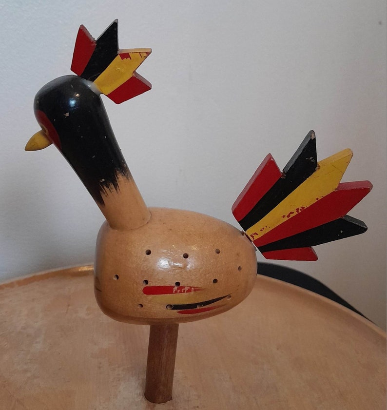 Handmade 1950's Japanese Hors D'oeuvre Plate Chicken Toothpick ...