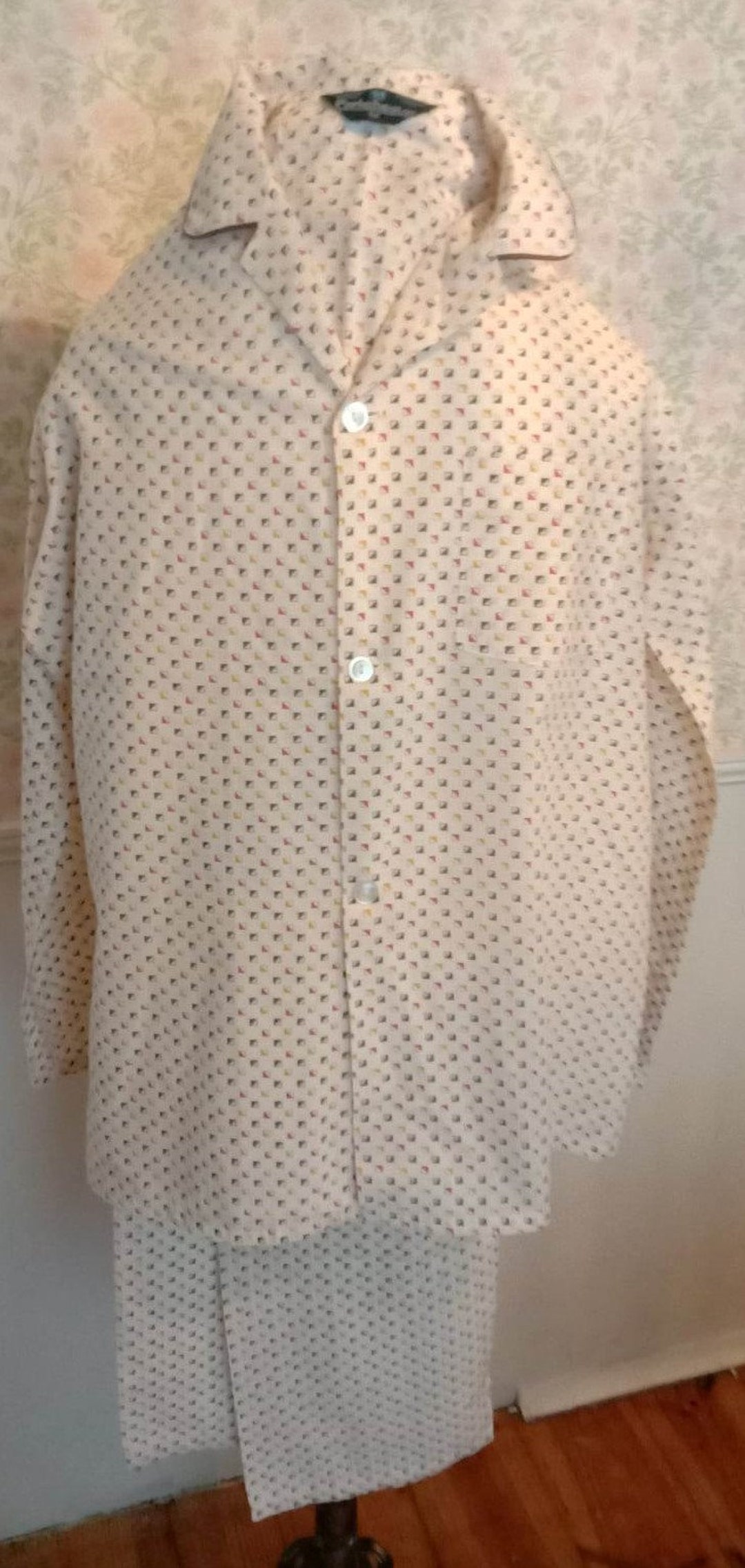 Vintage 1960's/70's Pyjamas Parkchester Brand Well Loved Brown Pattern ...