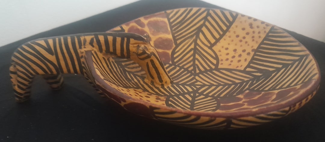 Set of 3 African Animal Drinking Bowls Small Mahogany Wood Hand Crafted ...