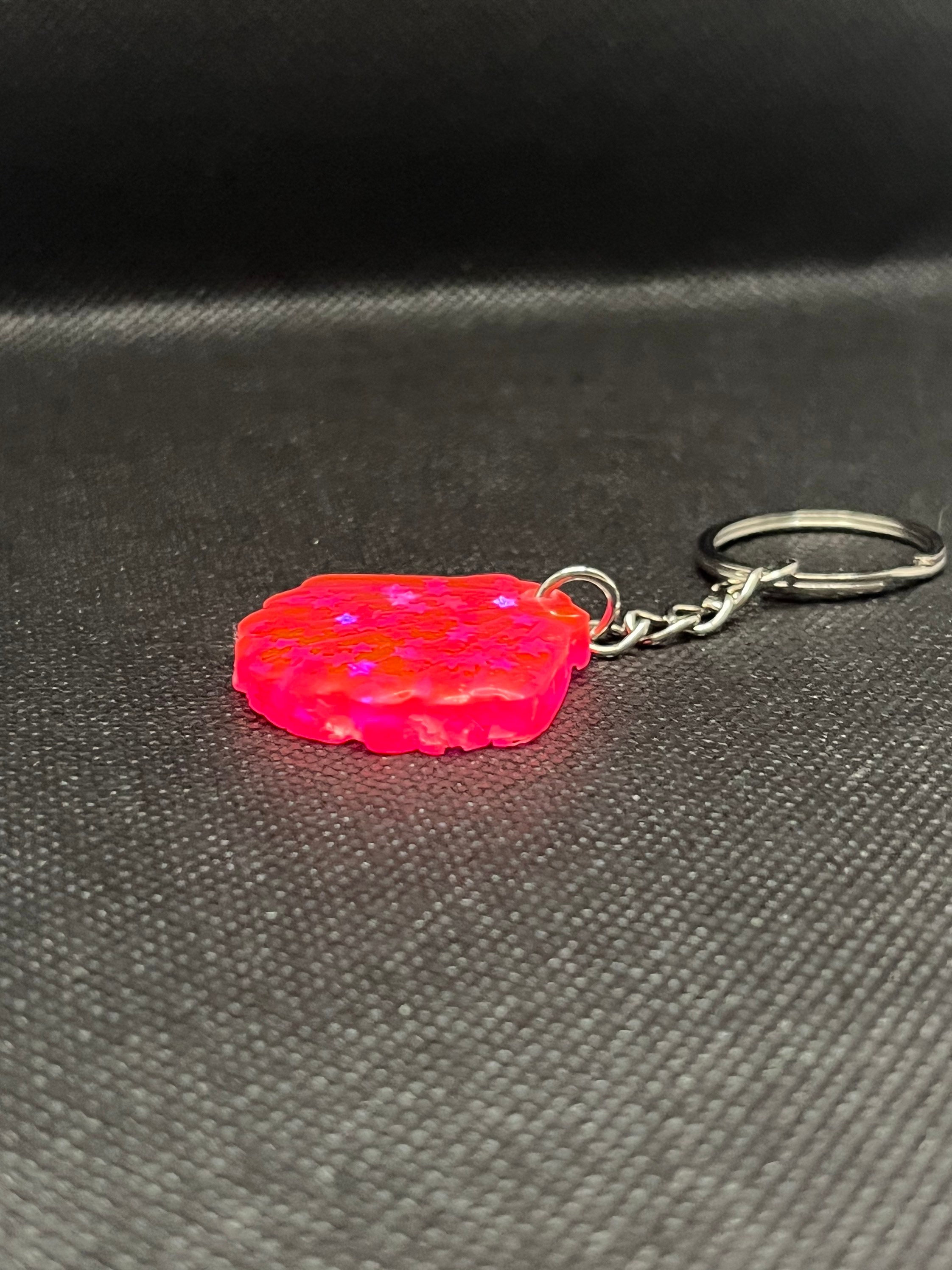 Pink Resin Seashell Keychain With Glitter, Backpack Accessory, Pink ...