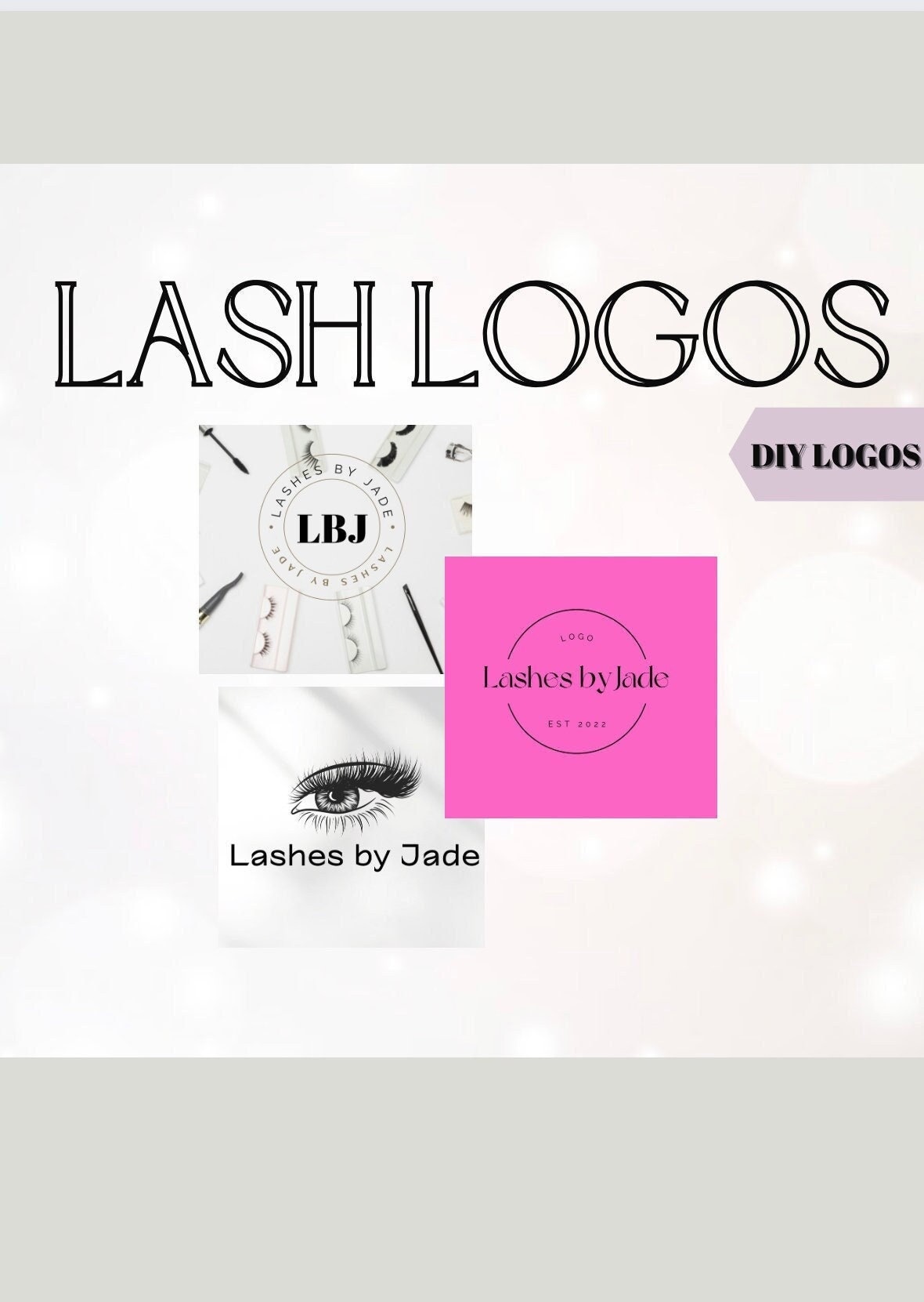 Lash Logos, DIY Logos , Logo Designs, Eyelash Logos , Lash Tech Logos ...