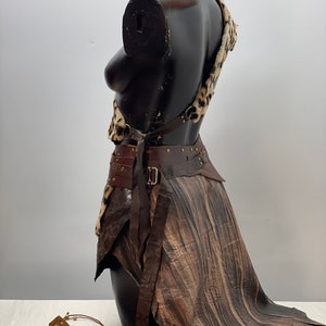 Queen of the Forest Costume, Wildlife Costume, Warrior Dress, Fur ...