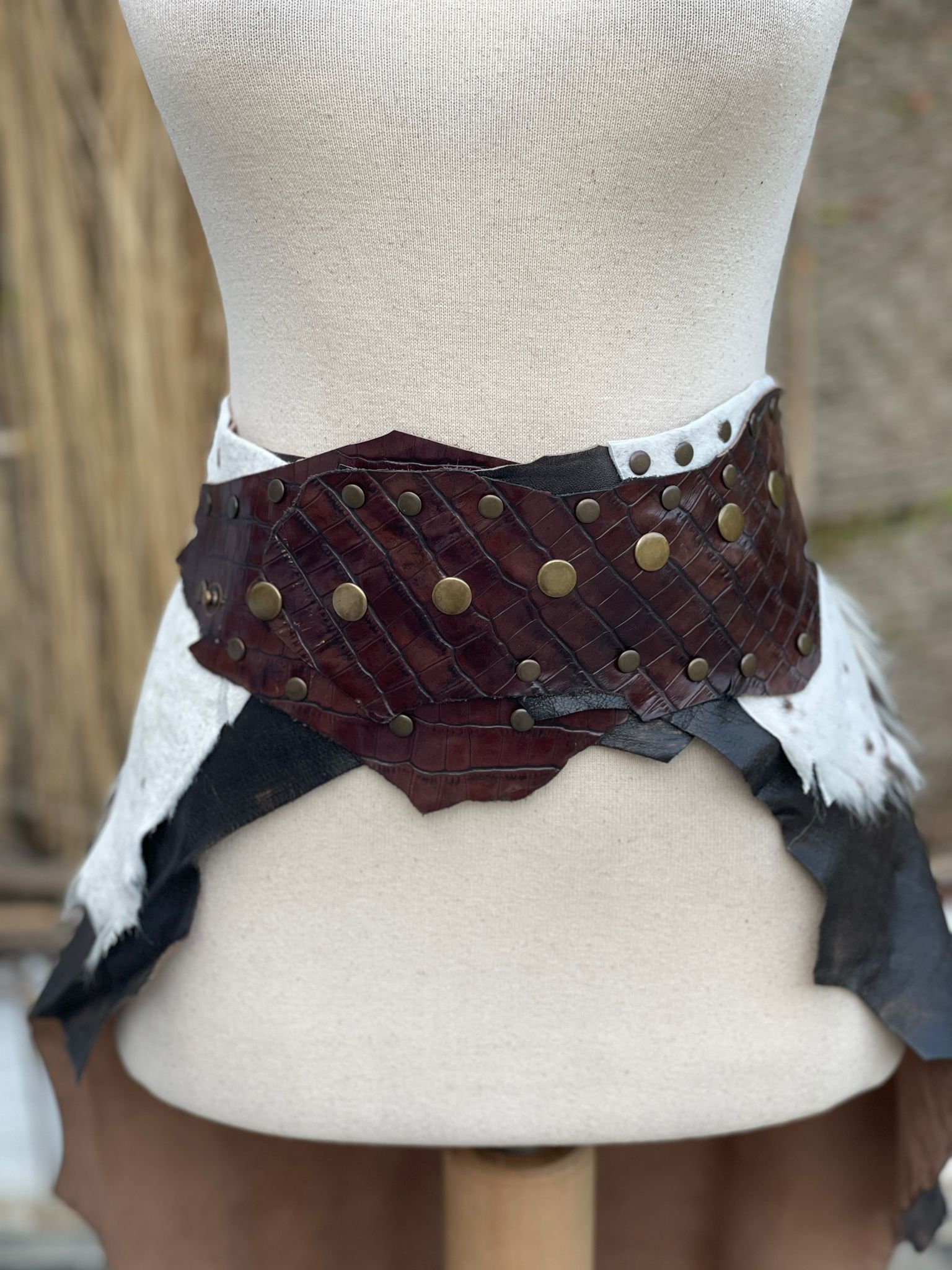 Leather Skirt,barbarian Costume,viking Costume,viking Clothes,tribal ...