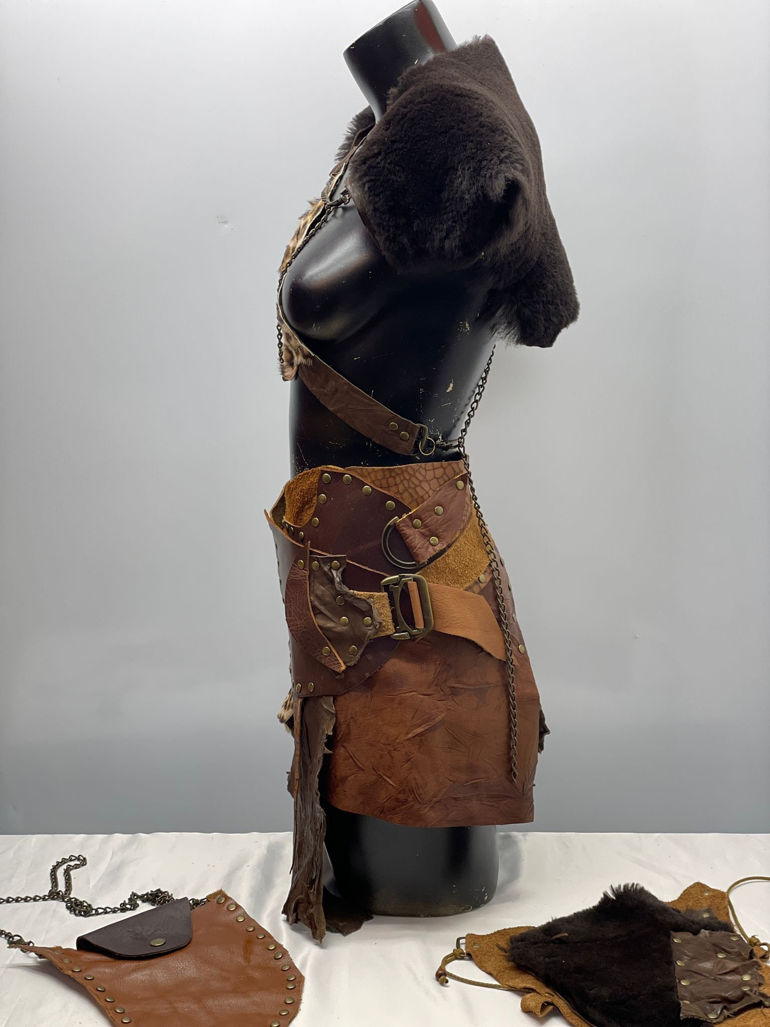 Warrior Chic Viking Skirt,battle-ready Viking Shoulder Armor,cozy ...