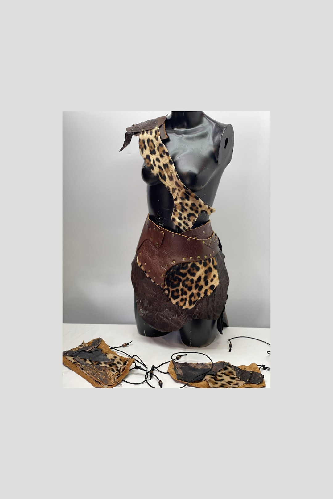 Queen of the Forest Costume, Wildlife Costume, Warrior Dress, Fur ...