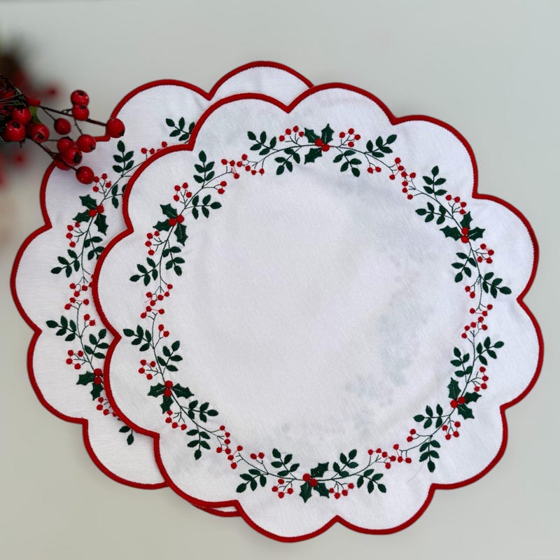 Round Christmas Placemats - Etsy