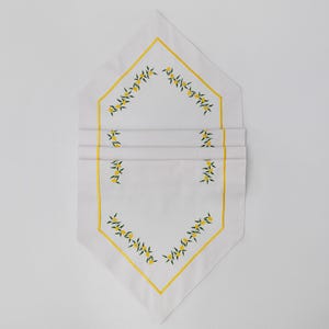 Embroidered Lemon Table Runner-dinner Table Runner-lemon Pattern ...