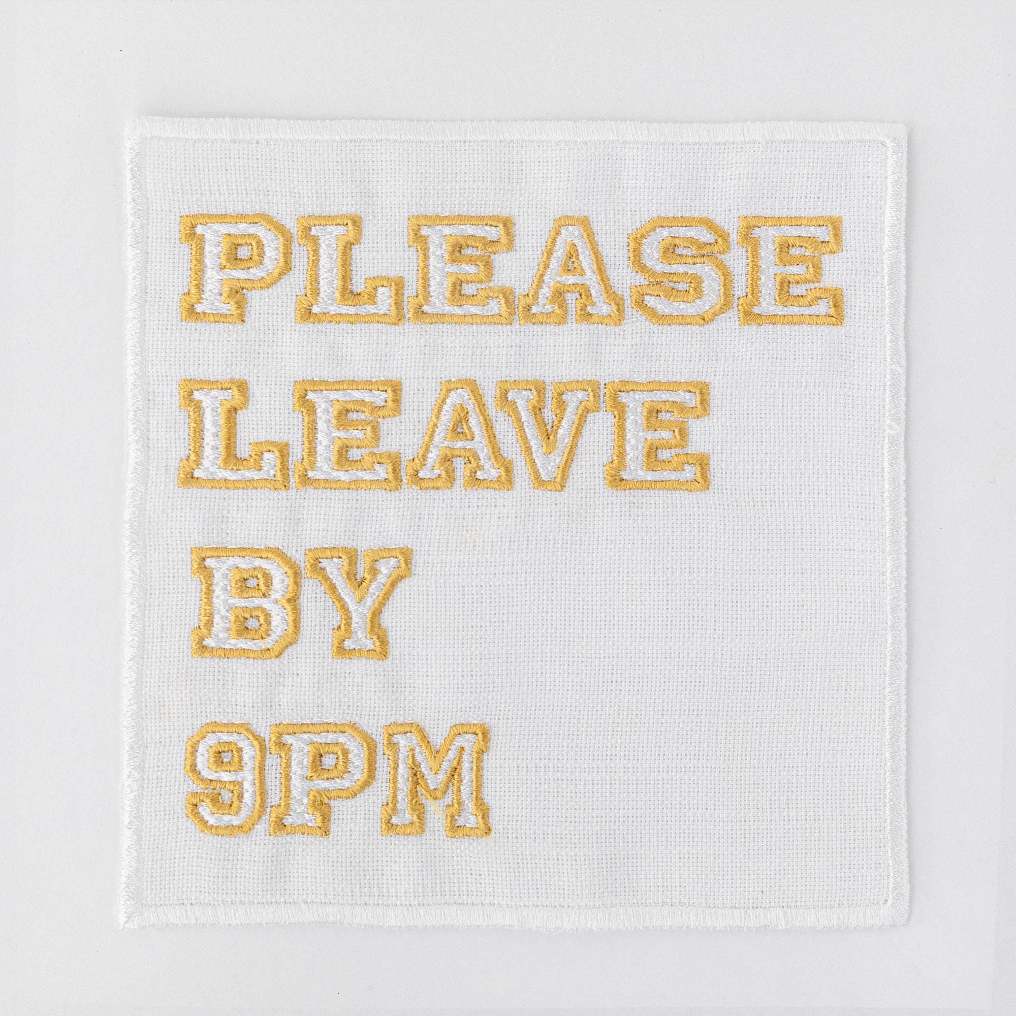 Please Leave by 9 Embroidered Cocktail Napkins-your Phrases or Ours ...