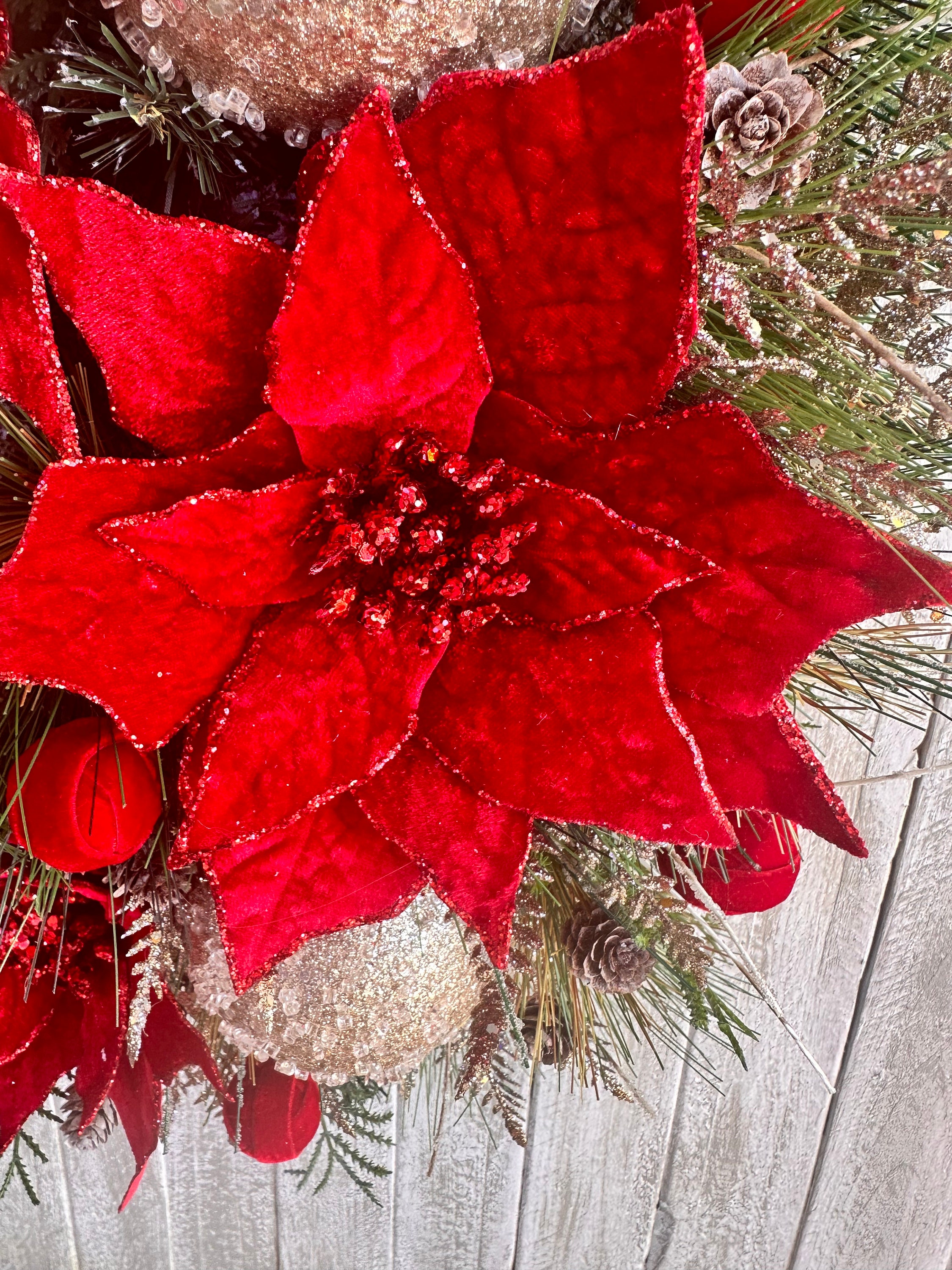 Red Swag, Christmas Swag, Red and Gold Swag - Etsy