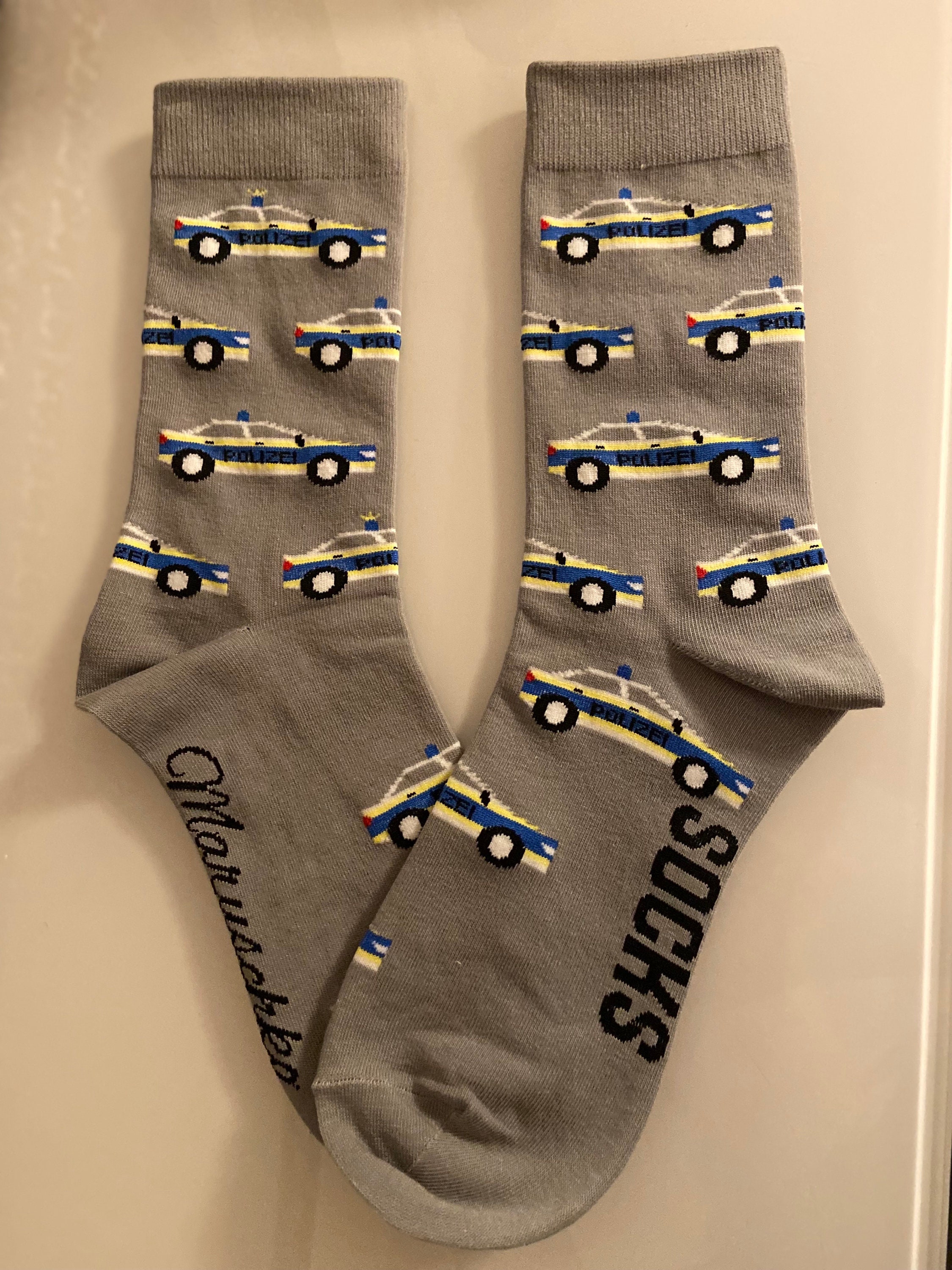 Socks "police 1" Grey, Maruschko Socks, Women's and Men's Sizes 36-41 ...