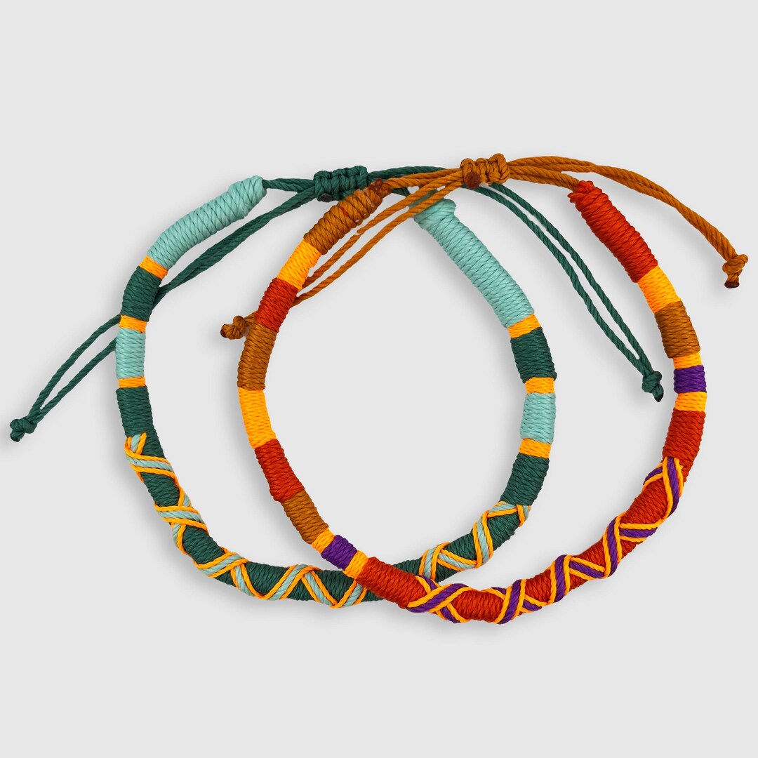 Custom Rope Bracelet for Men Women Kids – Adjustable Boho String ...
