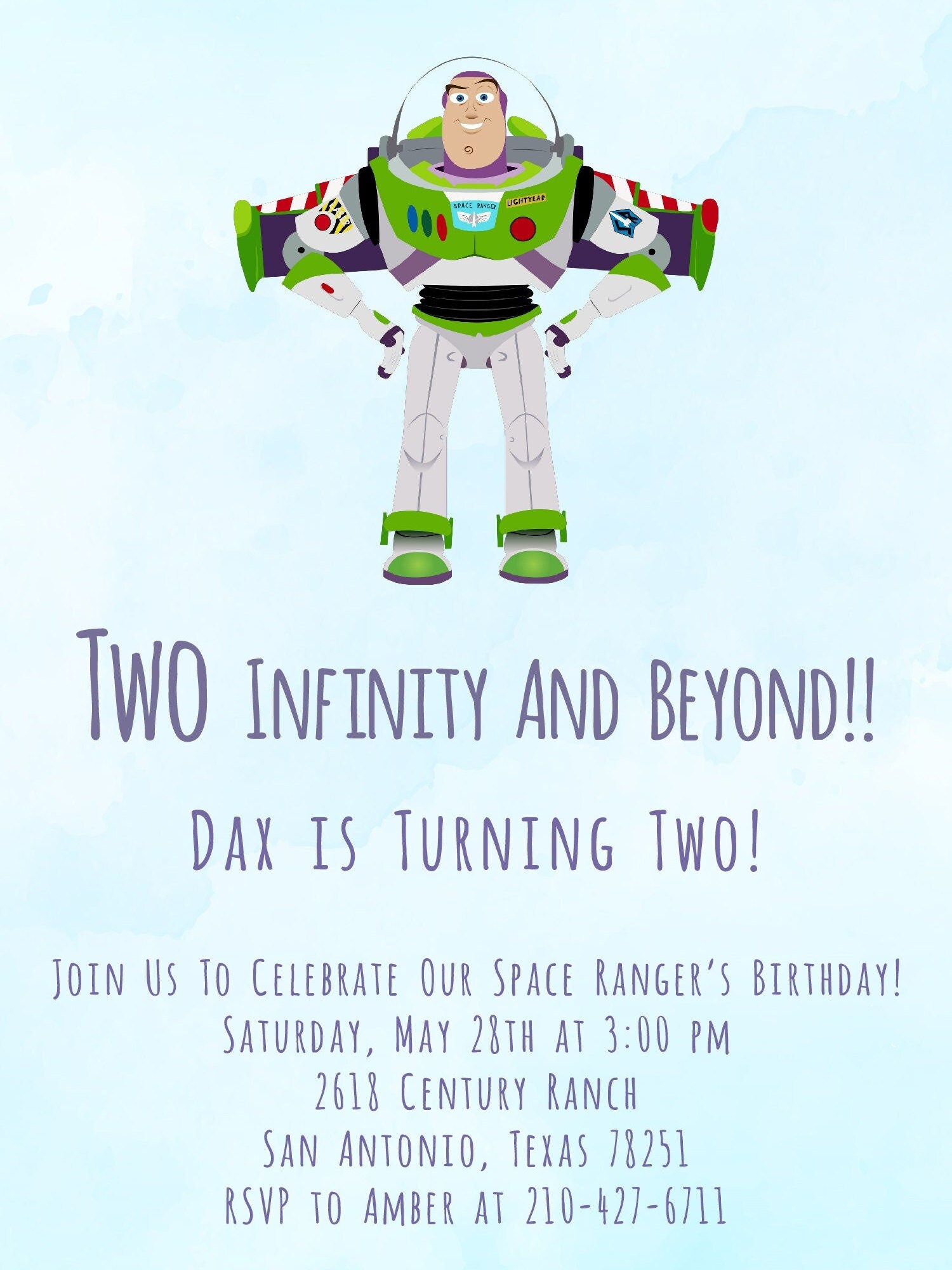 Buzz Lightyear Birthday Invitation - Etsy