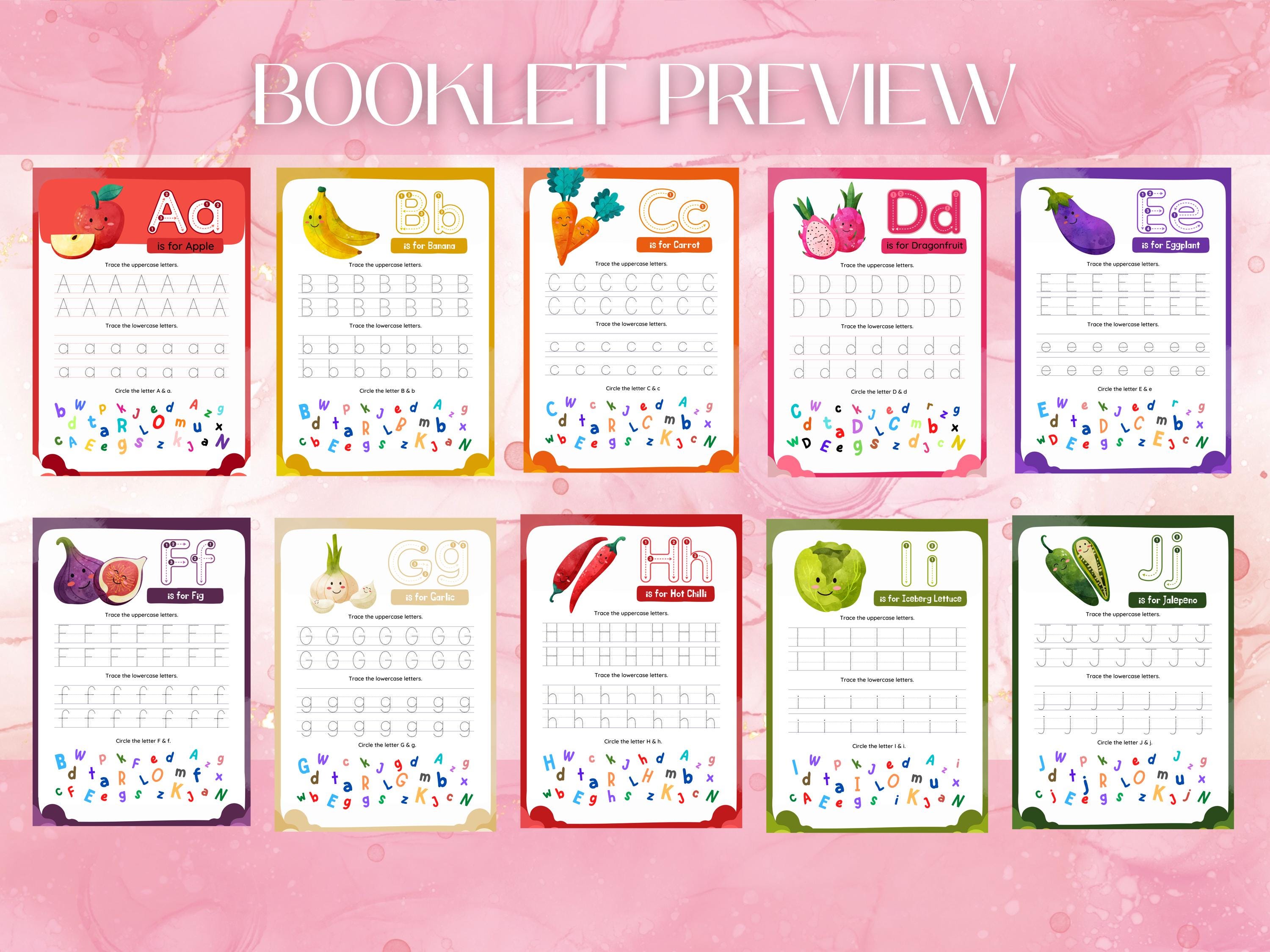 Fun ABC Tracing Worksheets for Kids Vibrant ABC Handwriting Practice ...