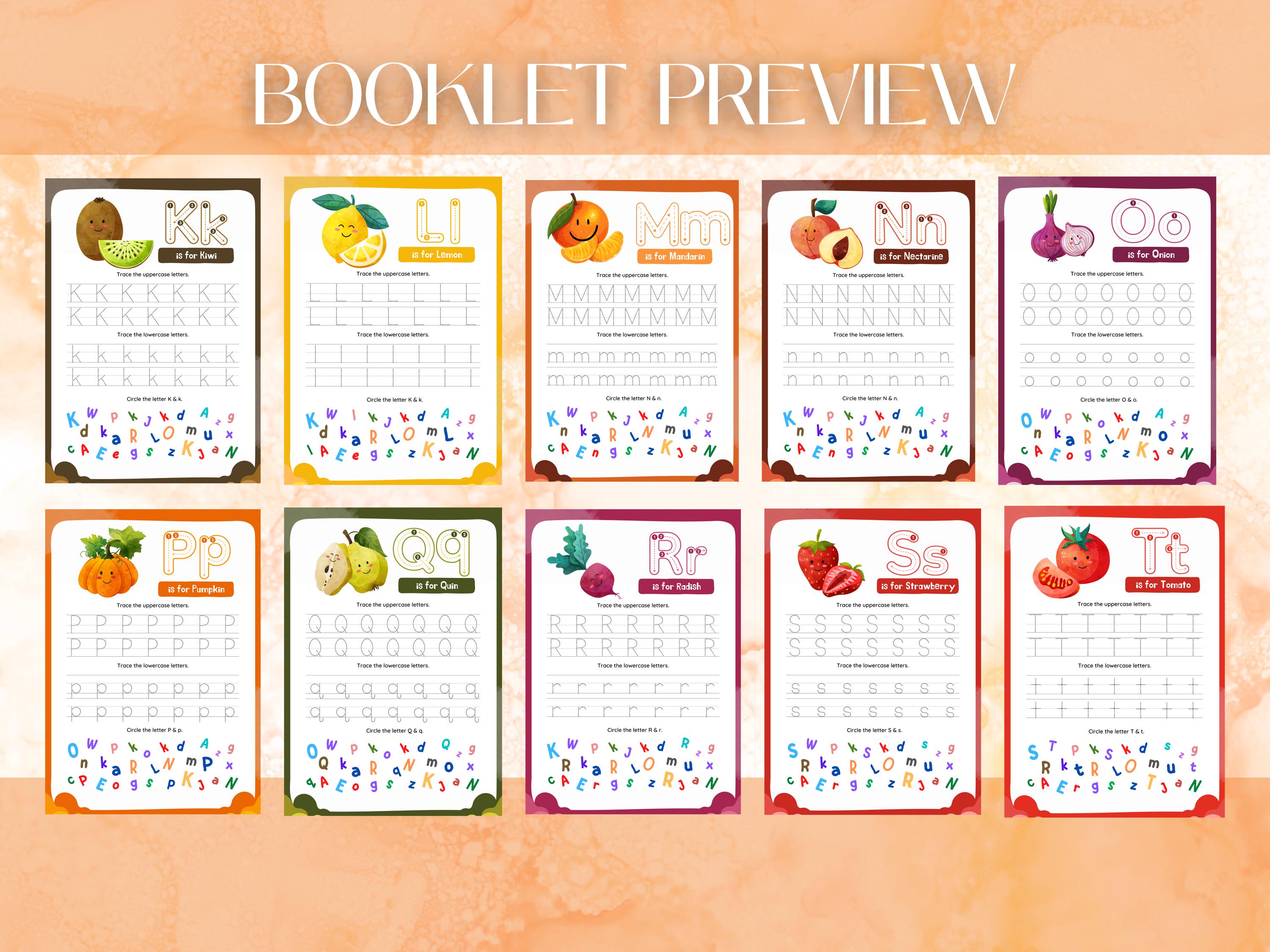 Fun ABC Tracing Worksheets for Kids Vibrant ABC Handwriting Practice ...