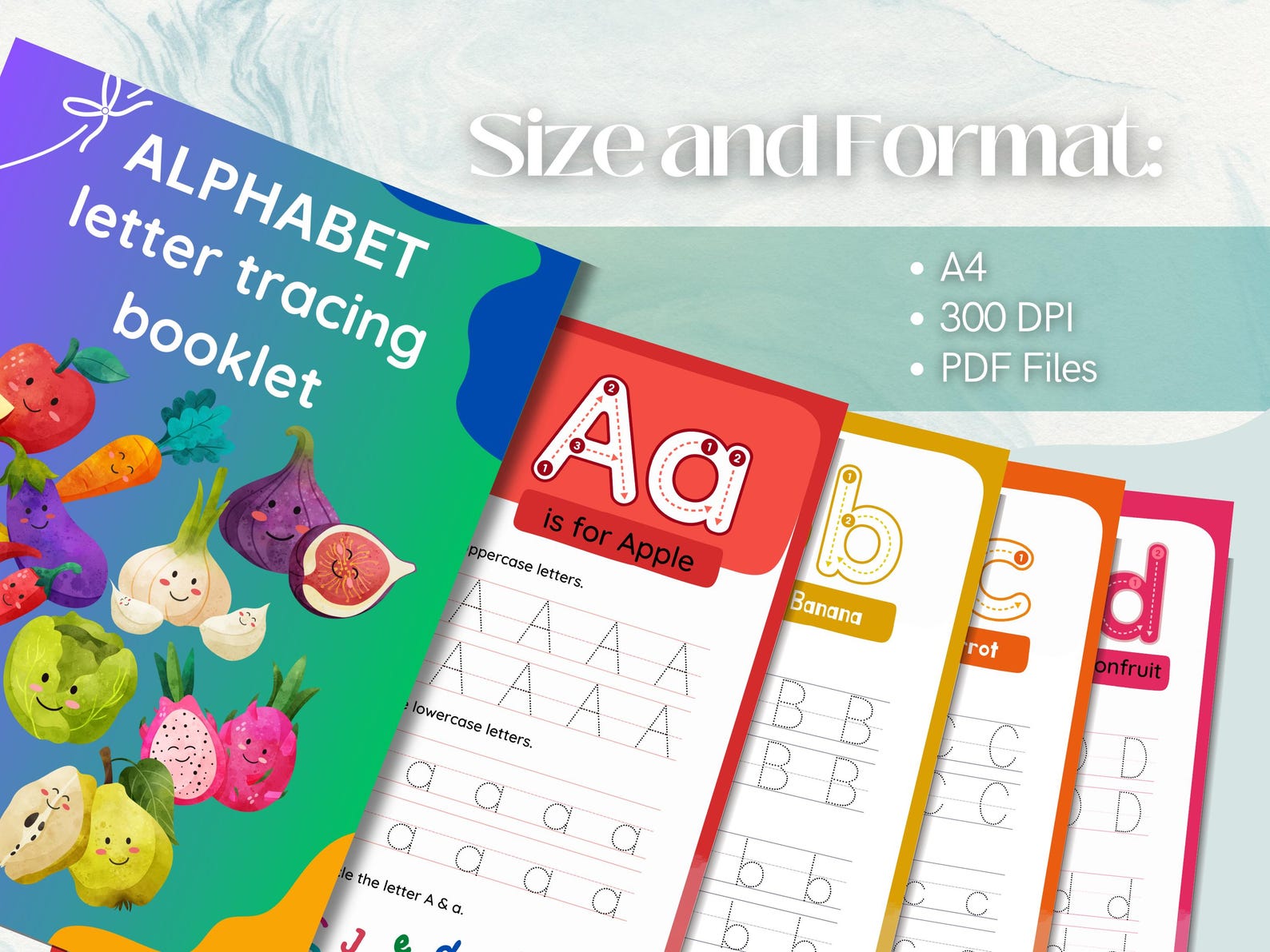 Fun ABC Tracing Worksheets for Kids Vibrant ABC Handwriting Practice ...