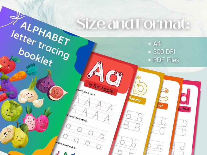 Fun ABC Tracing Worksheets for Kids Vibrant ABC Handwriting Practice ...