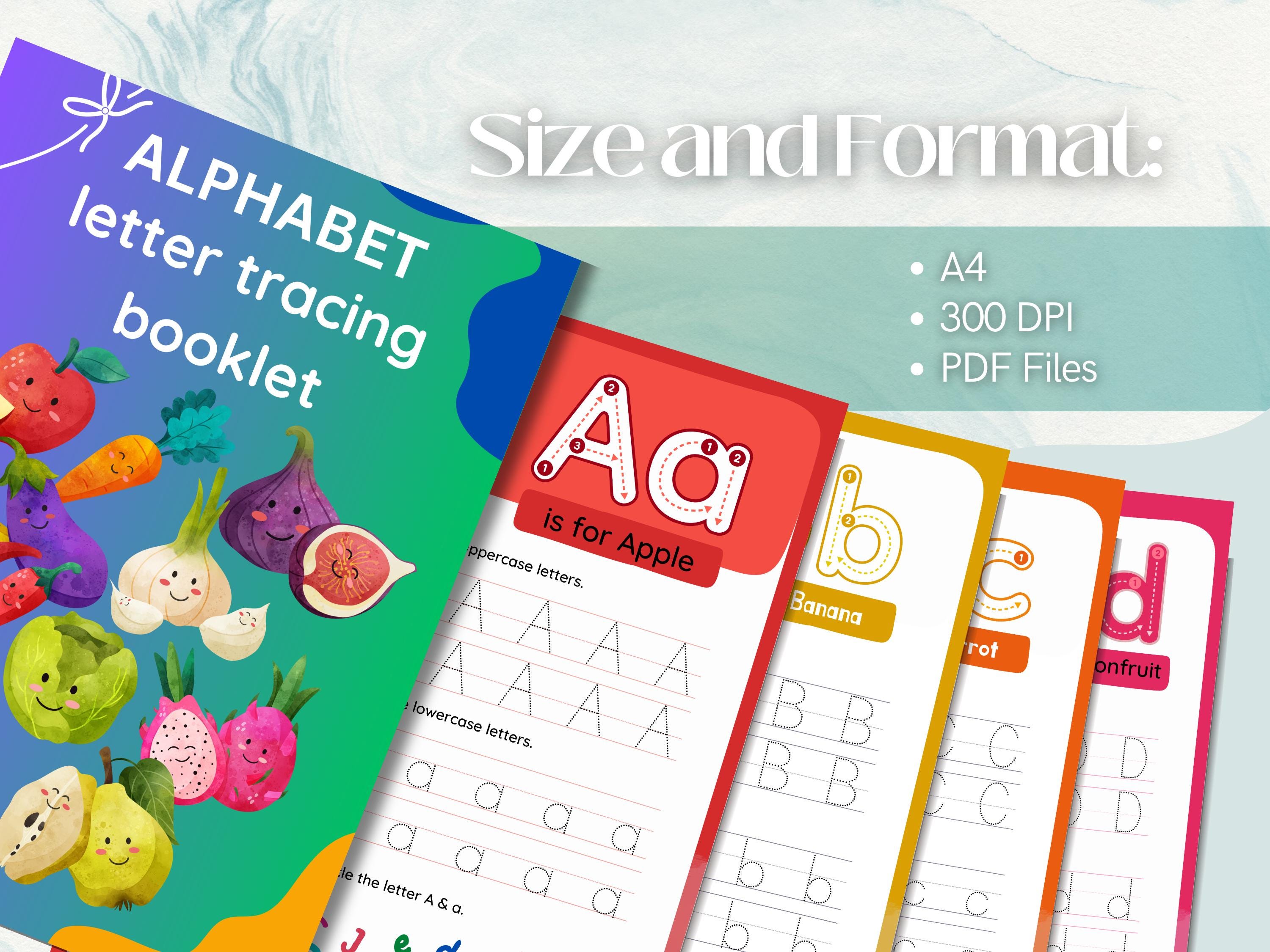 Fun ABC Tracing Worksheets for Kids Vibrant ABC Handwriting Practice ...