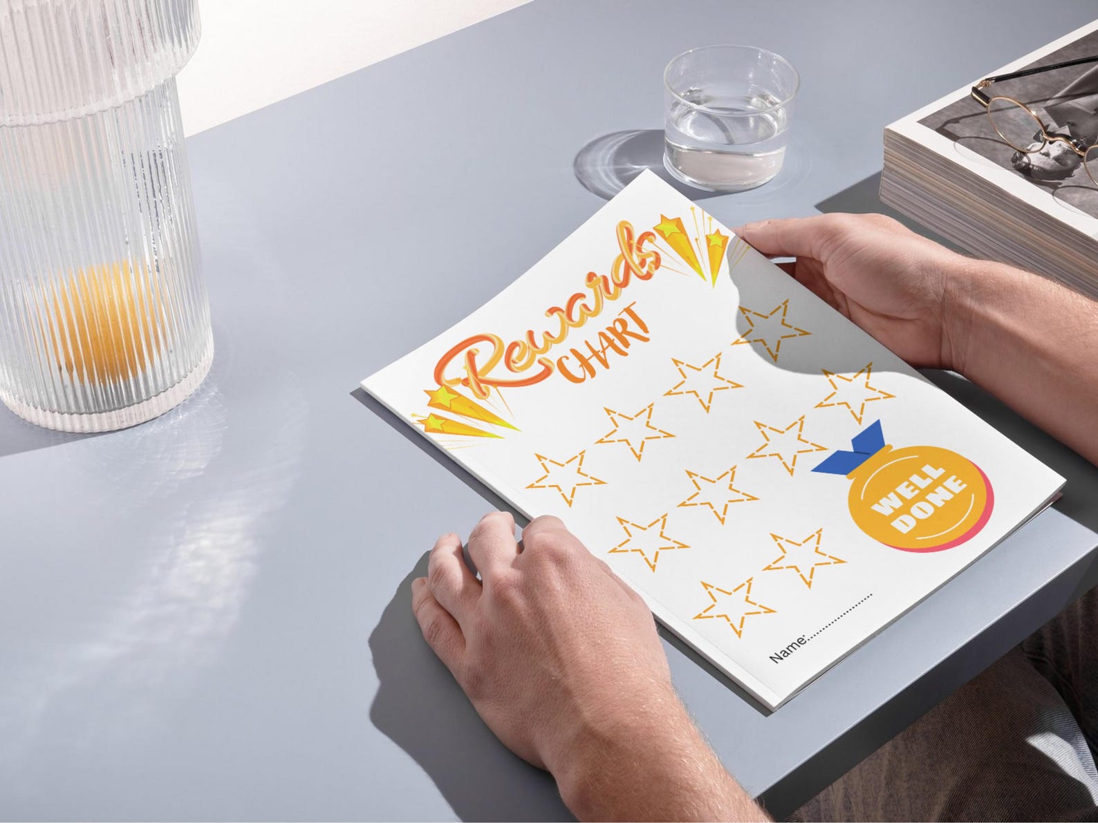 Personalised Star Reward Chart for Kids With Cute Stickers Ideal for ...