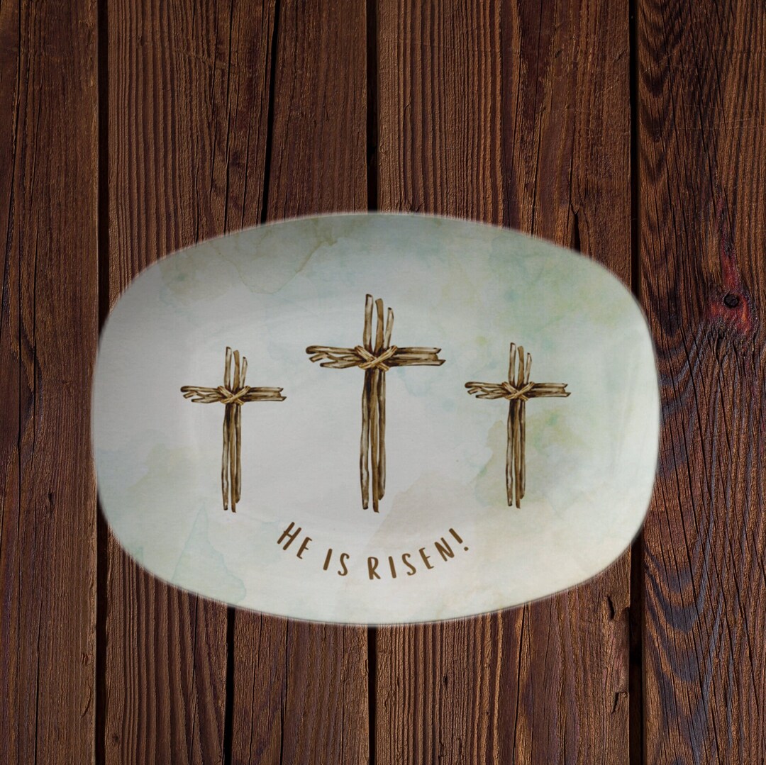 Easter Platter, He is Risen, Christian Easter, Easter Gift, Reglious ...
