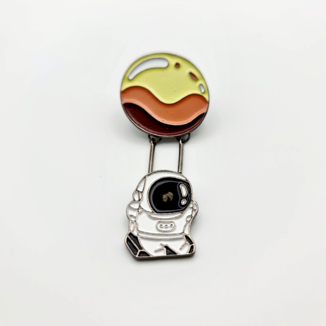 Double Pin Astronaut Playing on the Moon - Etsy