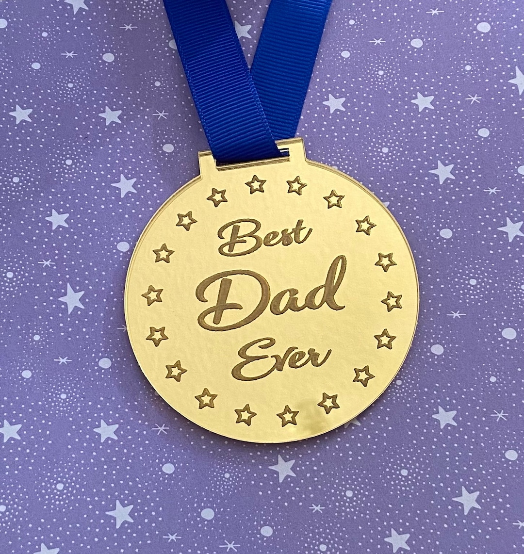 Best Dad Ever Gold Medal Fathers Day Novelty Gift - Etsy