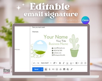 Cactus Email Signature - Etsy
