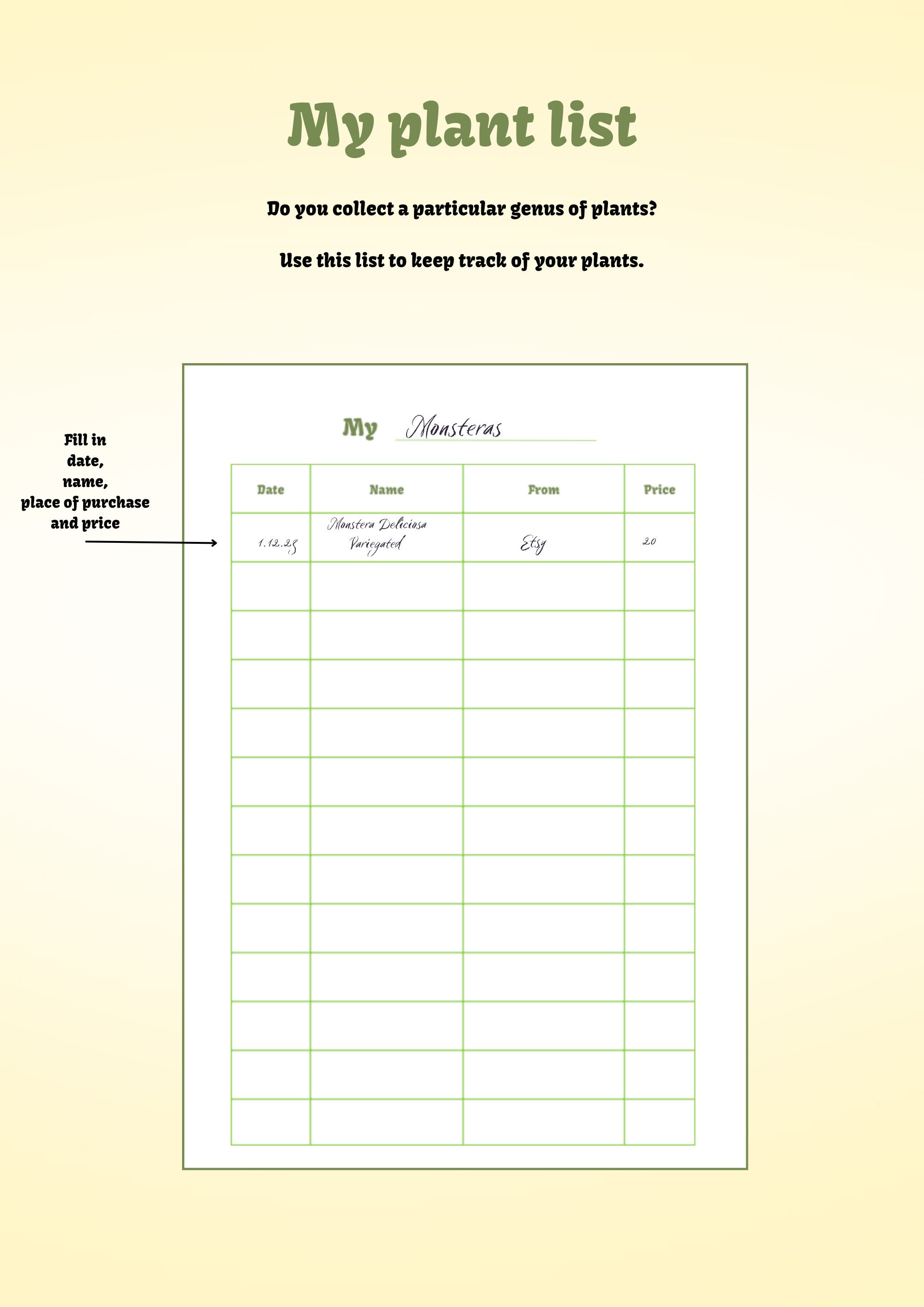 Plant Planner Printable A4 Houseplant Planner Journal Plant - Etsy