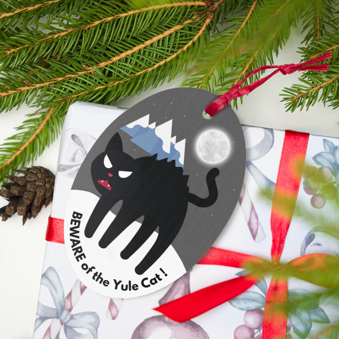 Yule Cat Christmas Ornament - Beware of the Vicious Yule Cat, the Story ...