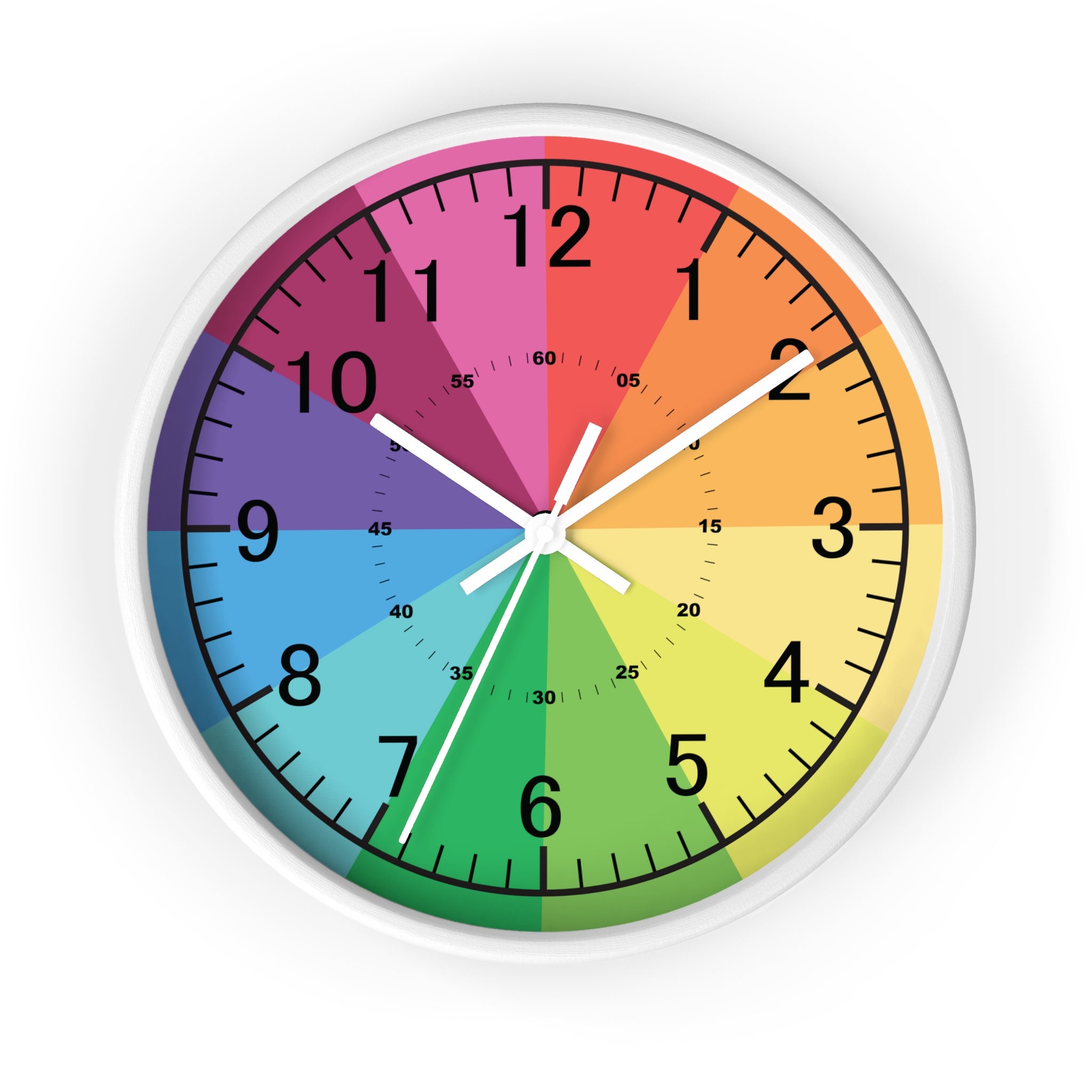 Kids Wall Clock Simple Wall Clock Learn to Tell the Time Educational ...