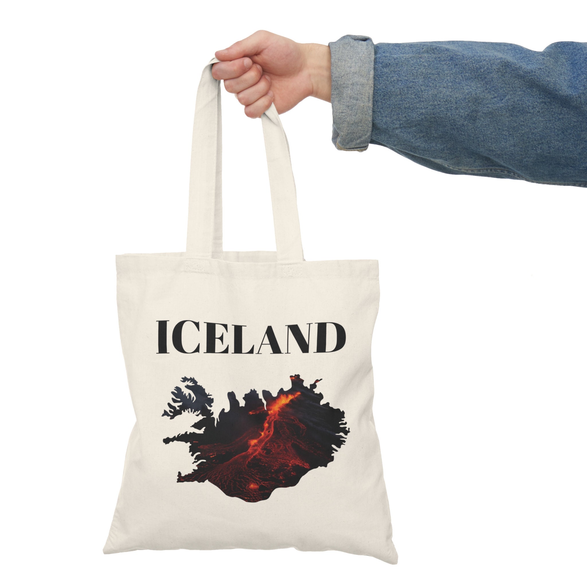 Iceland Eruption Tote Bag, Volcano Souvenir Bag, Travel Gift Bag ...