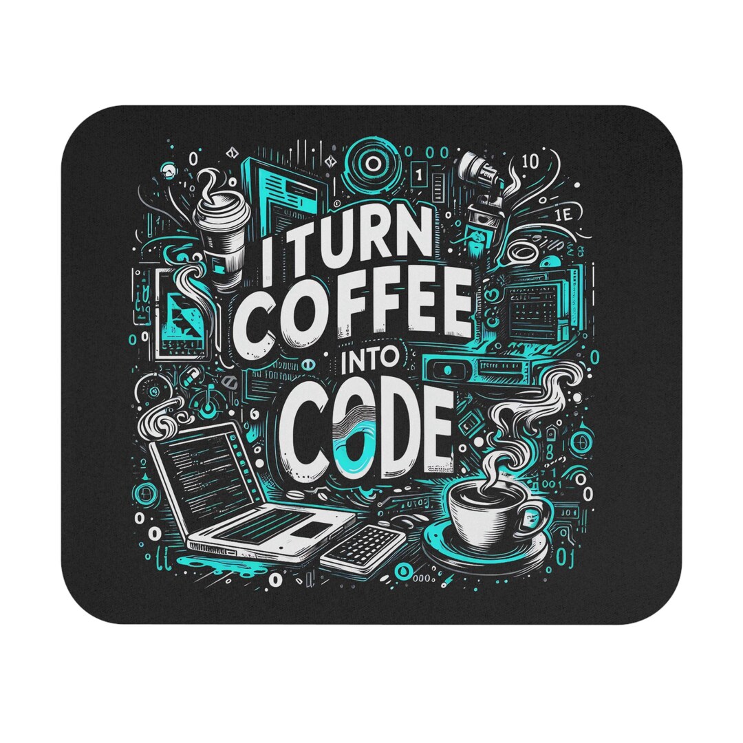 Coffee Code Mouse Pad - Perfect for Programmers, Tech Lovers, Home ...