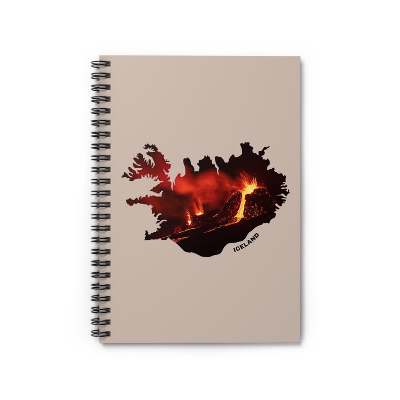 Iceland Volcano Spiral Notebook, Ruled Line Journal Icelandic Volcano ...