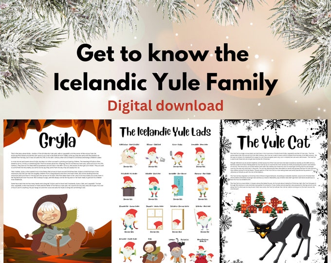 Yule Cat Colouring Page - Digital Download Artwork - Icelandic Yule Cat ...