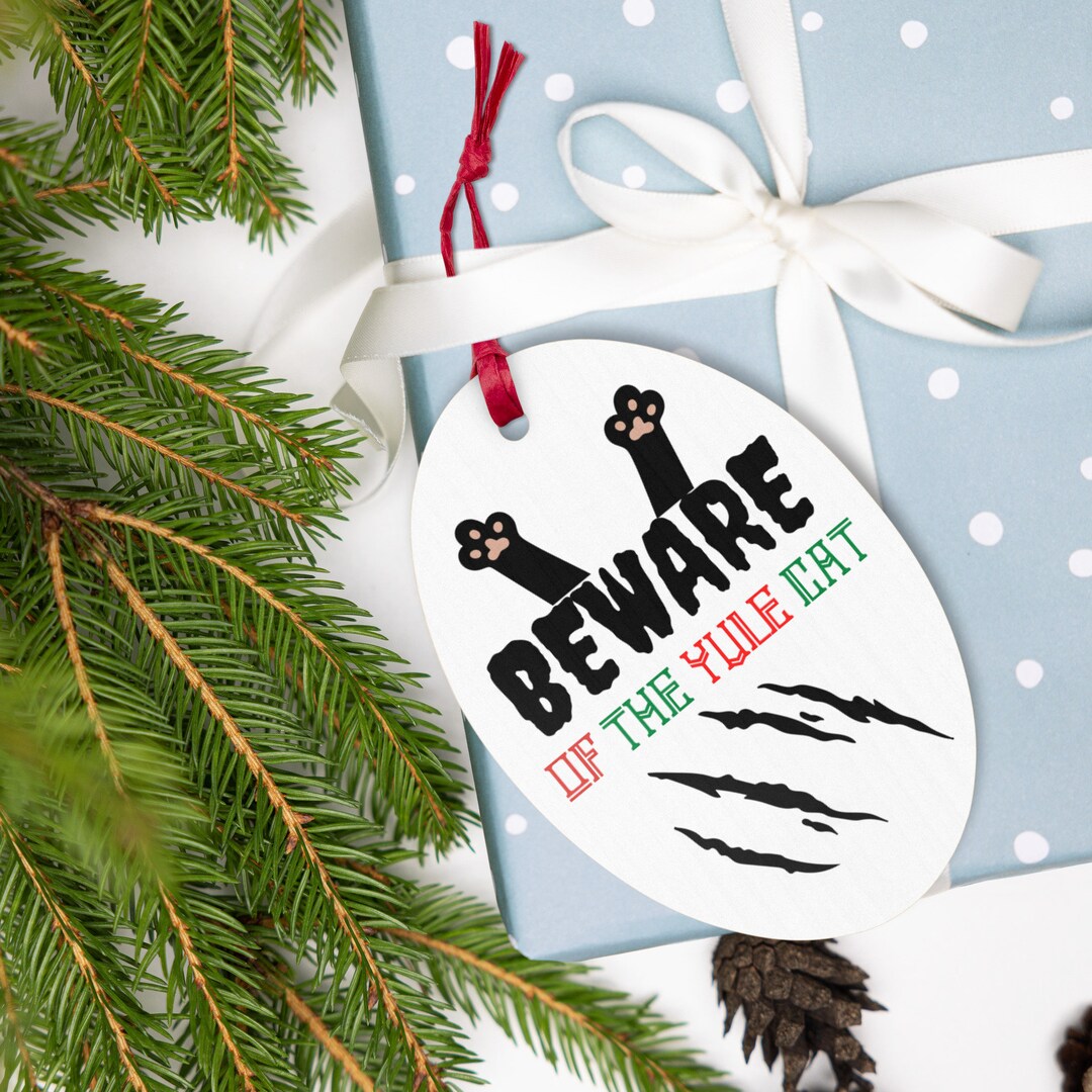 Christmas Yule Cat Ornament. Vicious Yule Cat Christmas Tree Decoration ...