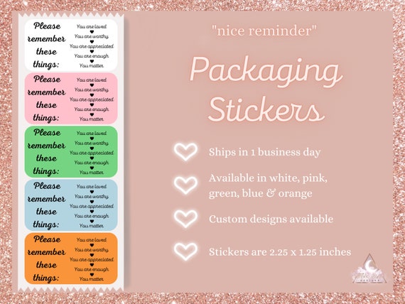 Nice Reminder Packaging Sticker 2.25 X 1.25 Thermal Label - Etsy
