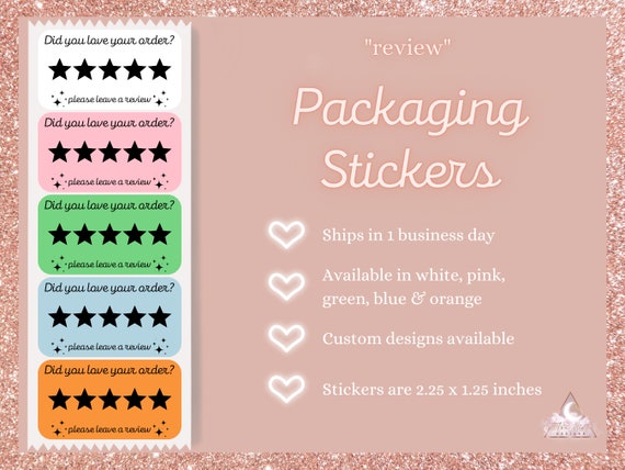 Please Leave A Review Packaging Sticker 2.25 X 1.25 - Etsy