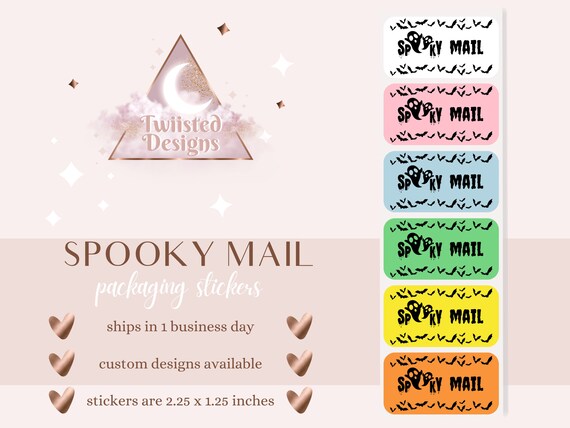 Spooky Mail Packaging Sticker 2.25 X 1.25 Thermal Label - Etsy