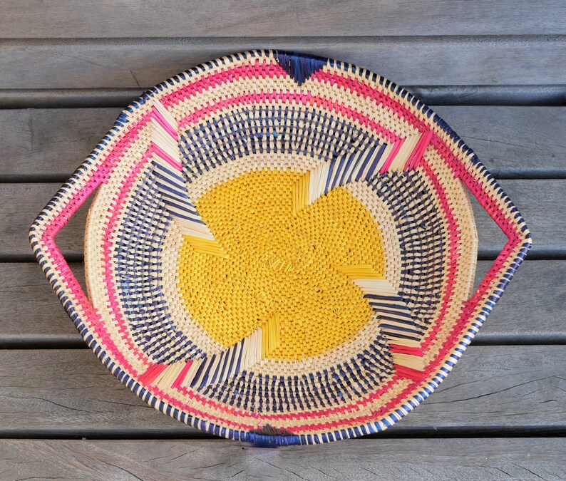 Handwoven Large Round Woven Soe Tray Handmade Bolga Wall - Etsy