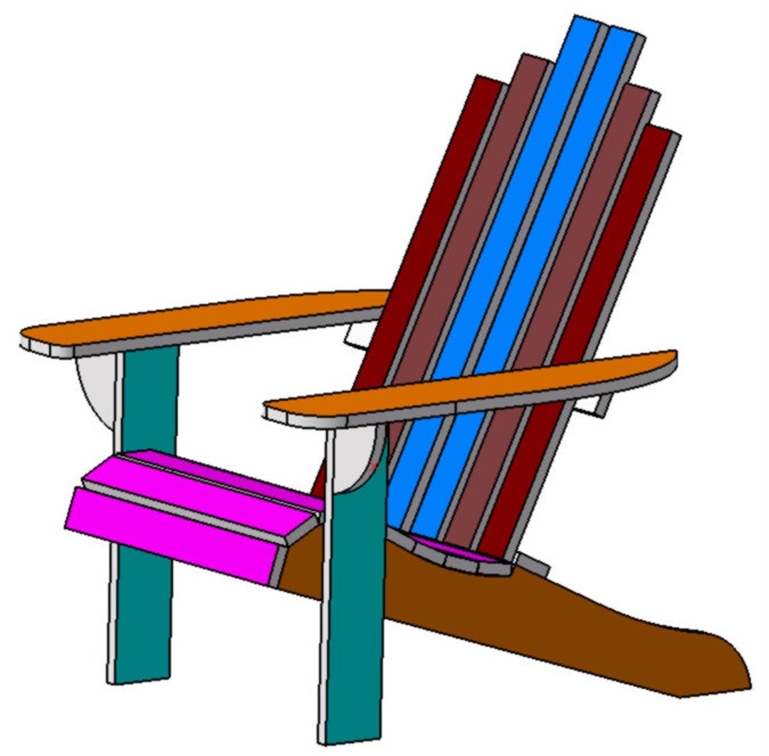 Adult Adirondack Chair Drawing/plans and Instructions - Etsy