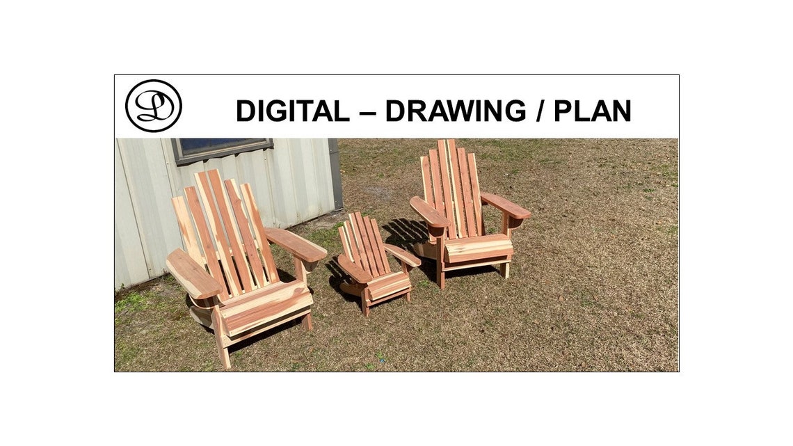 ADULT Adirondack Chair Drawing/plans and Instructions - Etsy