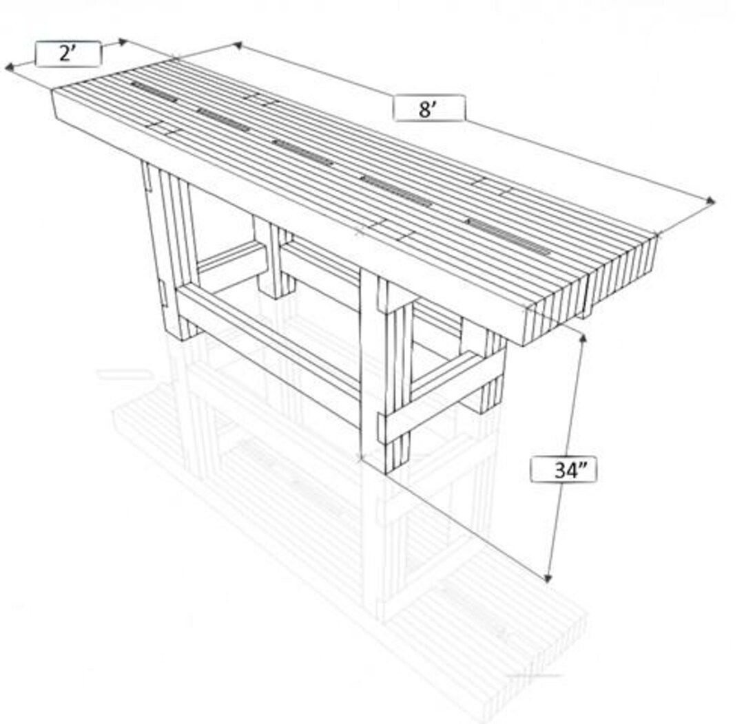 Split Top Workbench - Etsy