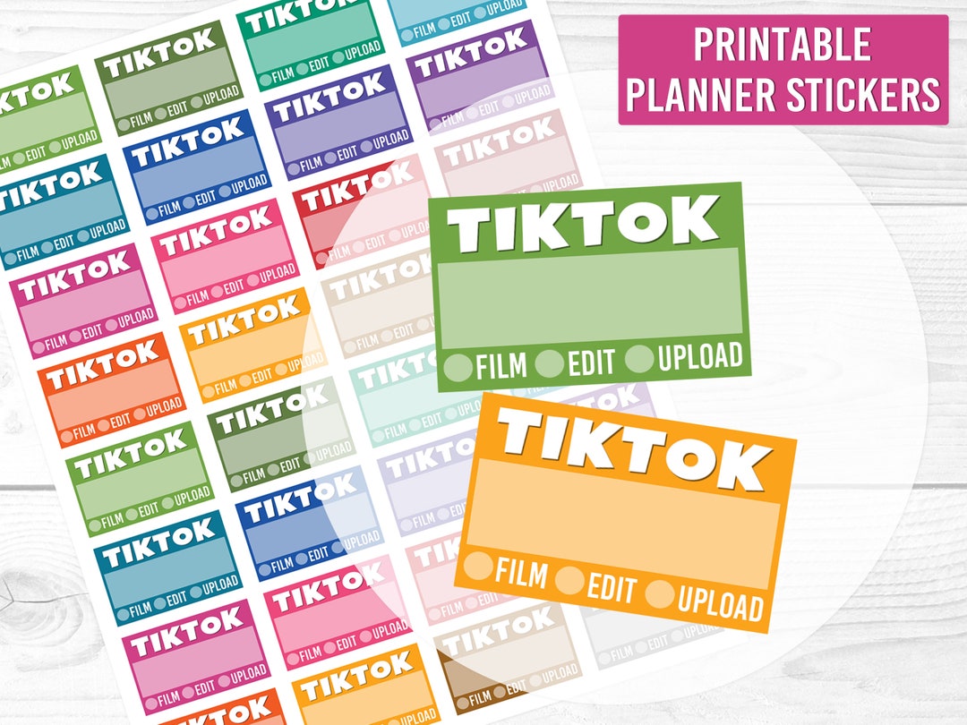 Tiktok Planning Printable Stickers to Decorate Your Planner - Etsy