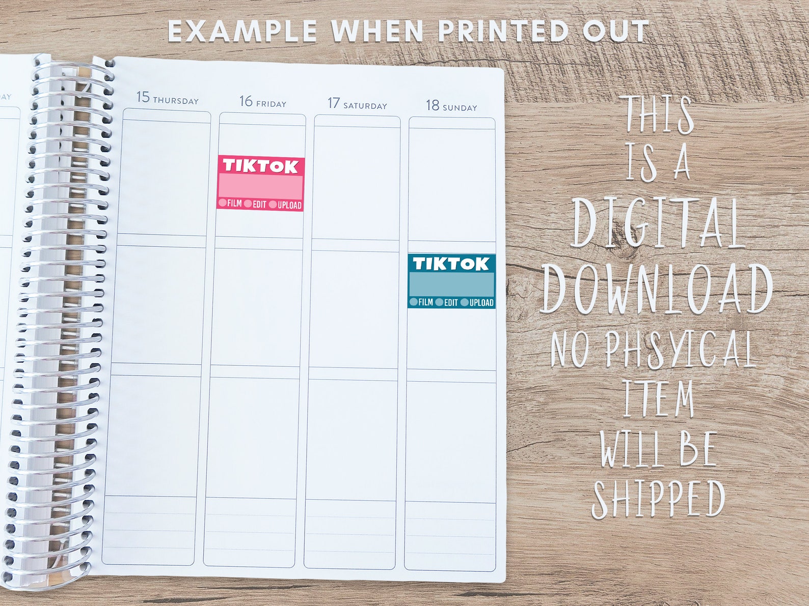 Tiktok Planning Printable Stickers to Decorate Your Planner Keep Track ...