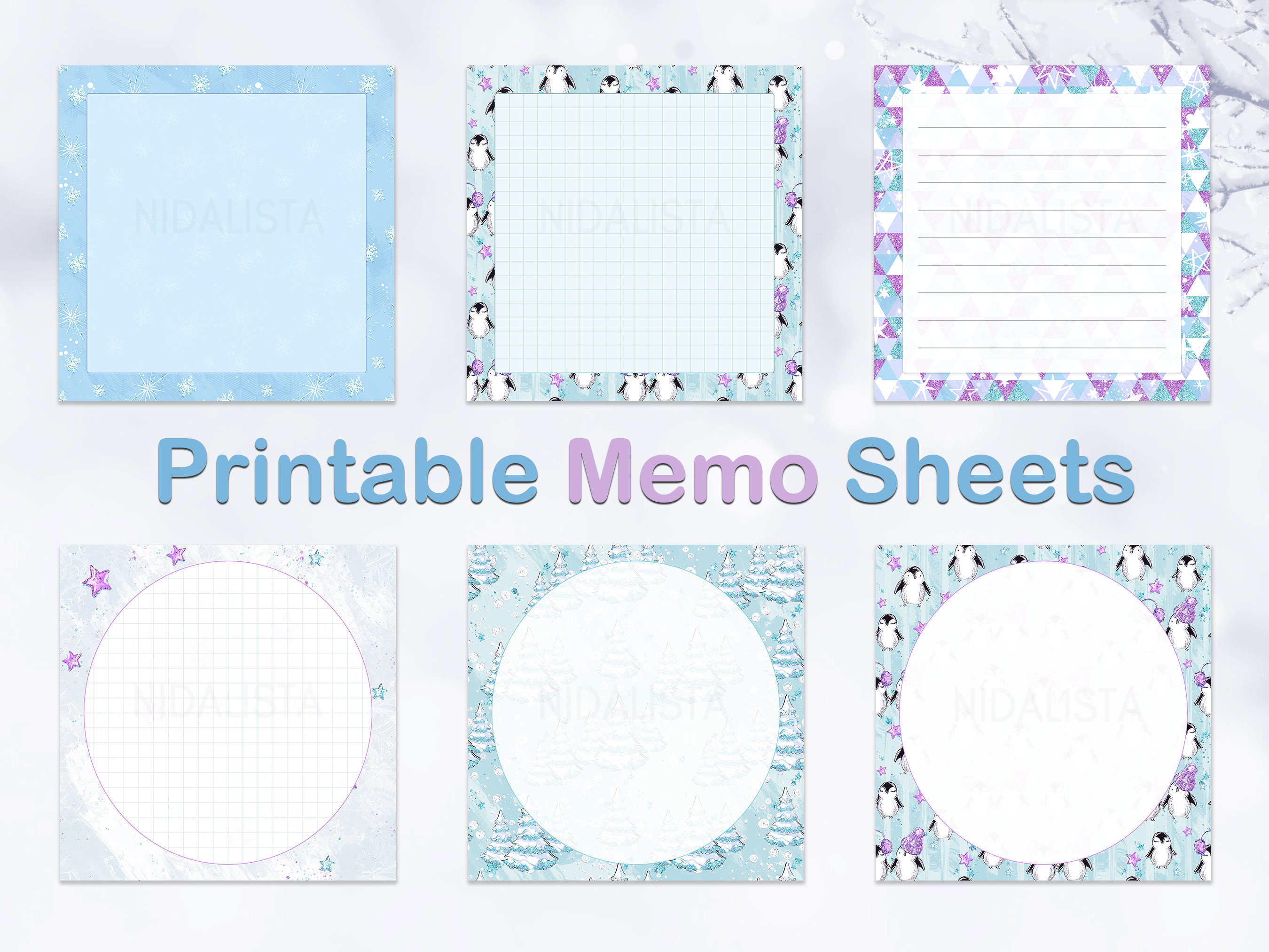 Memo Pads Digital Download Printable Memo Sheets - Etsy