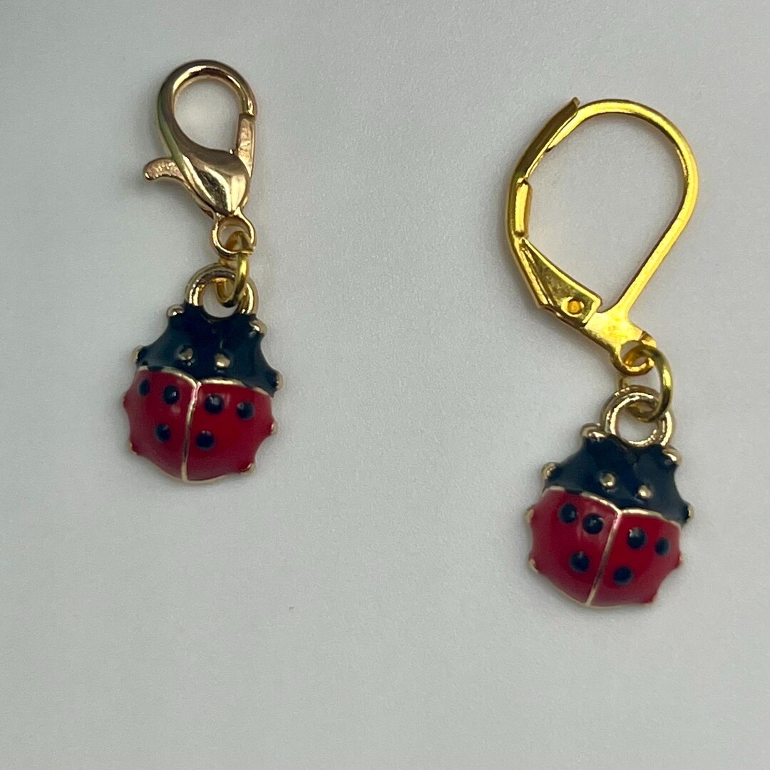 Cute LADYBIRD Enamel Stitch Marker, Stitch Holders, Progress Keepers ...