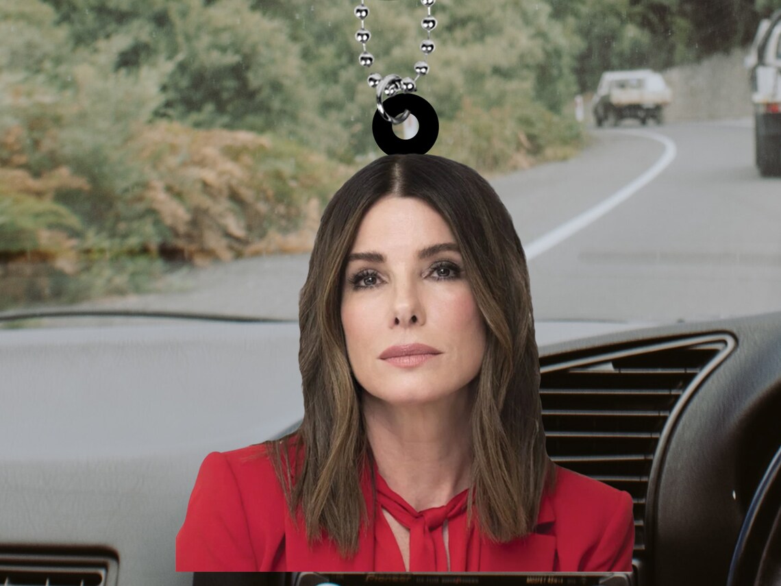 Sandra Bullock Car Rear View Mirror Ornament, Sandra Car Hanging ...