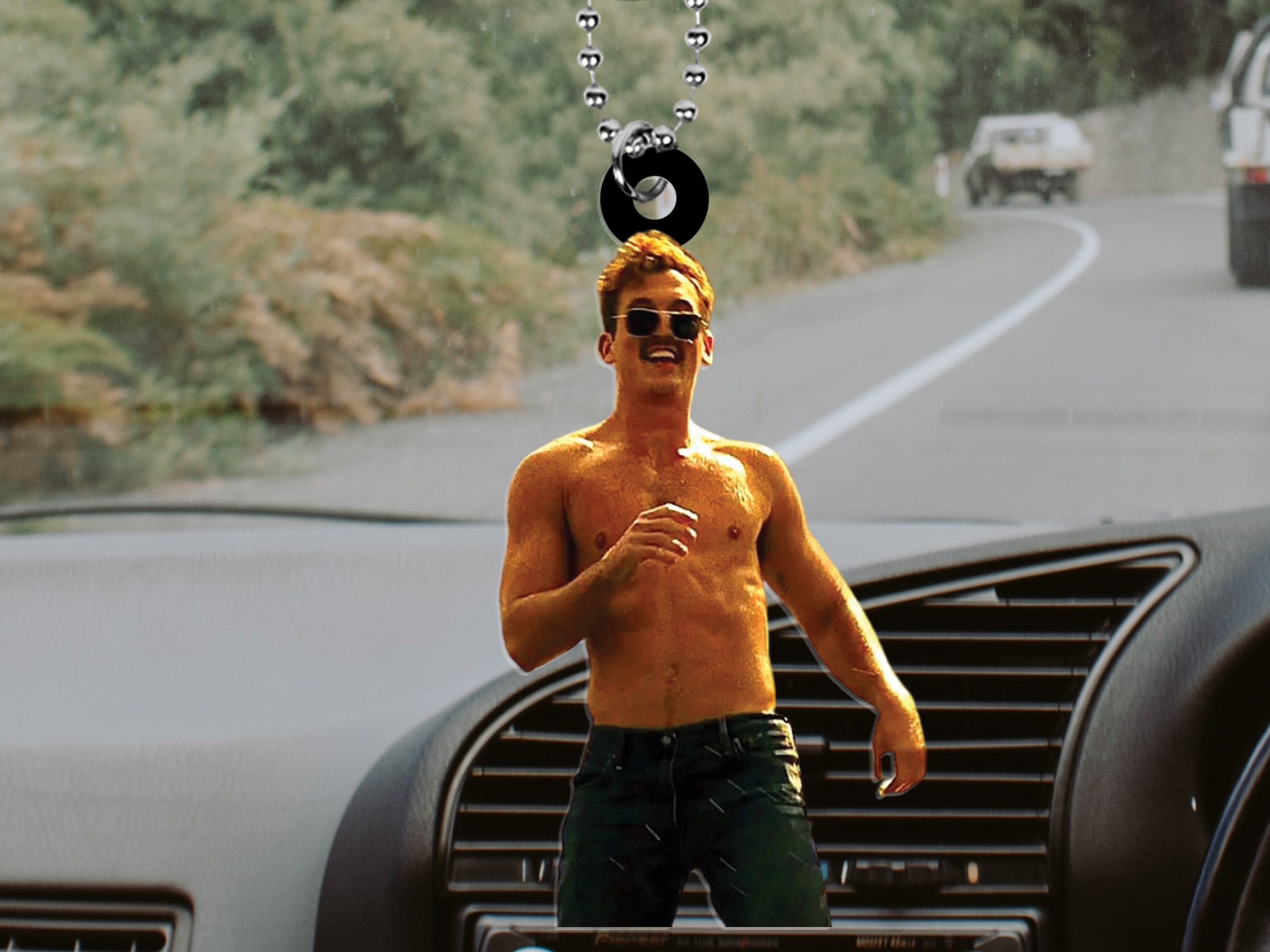 Miles Teller Dancing Car Rear View Mirror Ornament Handsome - Etsy